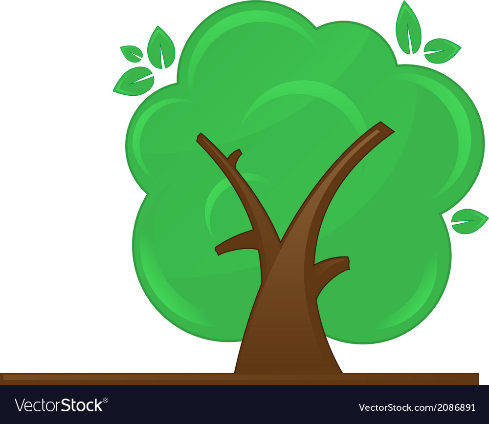 Green tree Royalty Free Vector Image - VectorStock