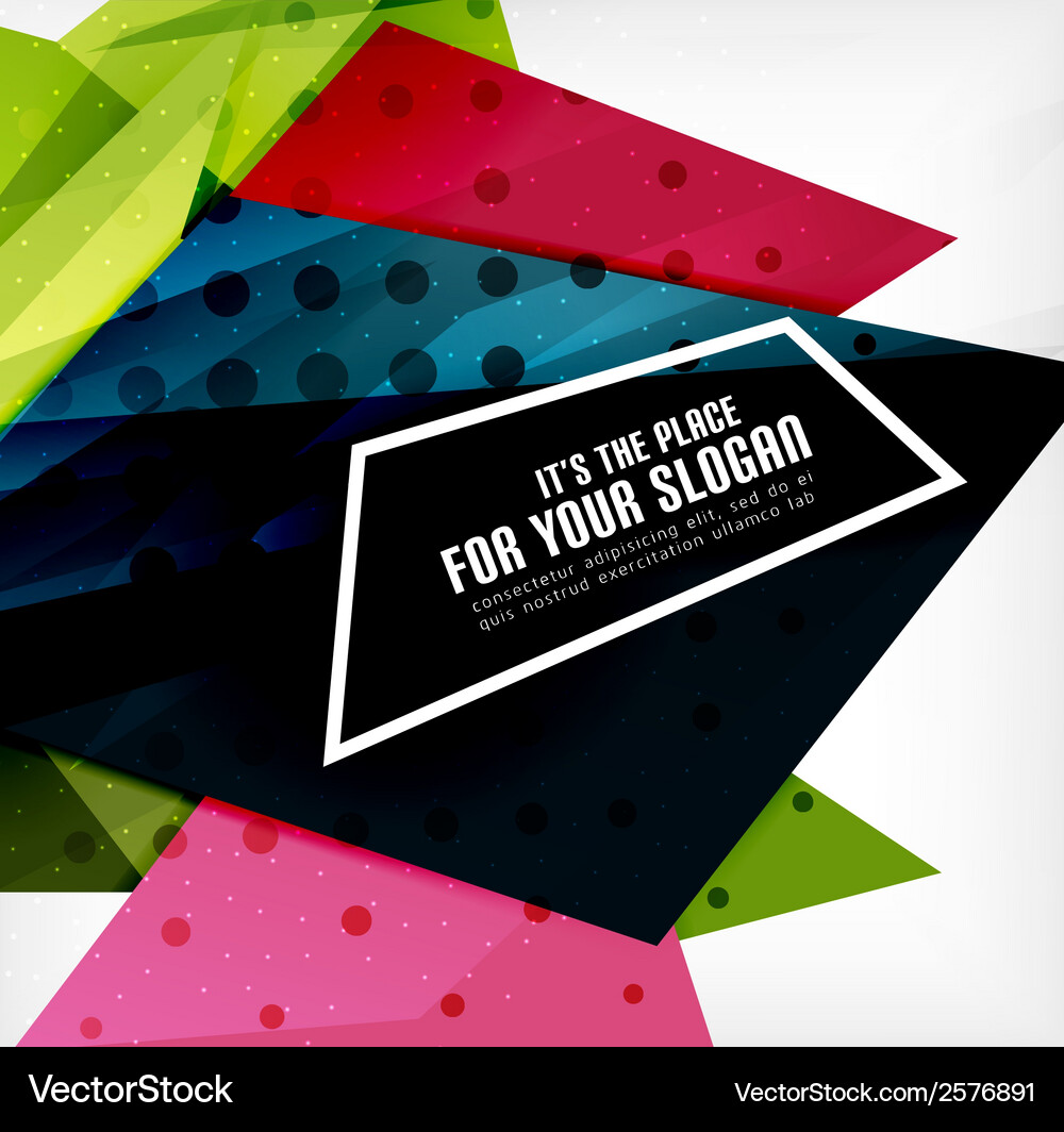 Modern 3d glossy overlapping triangles Royalty Free Vector