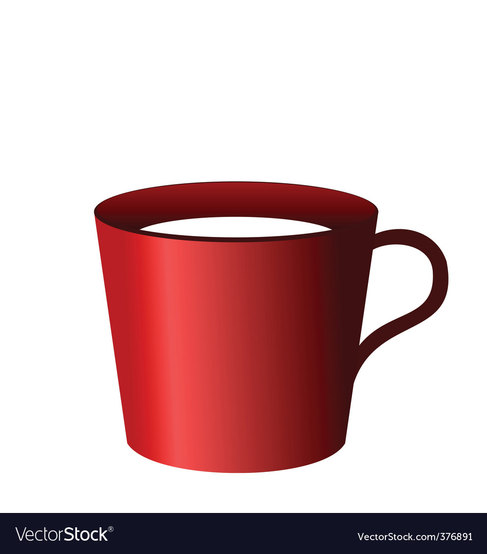 Red cup Royalty Free Vector Image - VectorStock