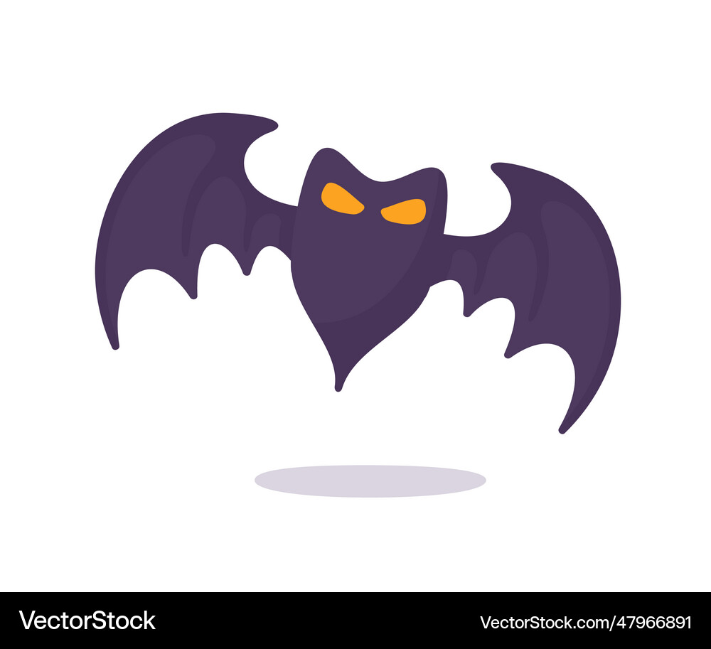 Vampire bat cartoon scary ghost bat blood on Vector Image