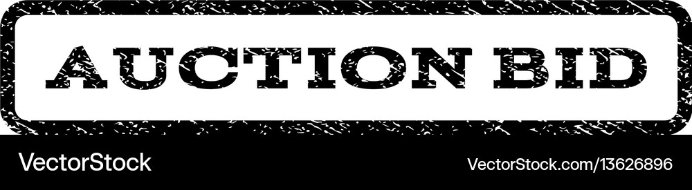Auction bid watermark stamp Royalty Free Vector Image
