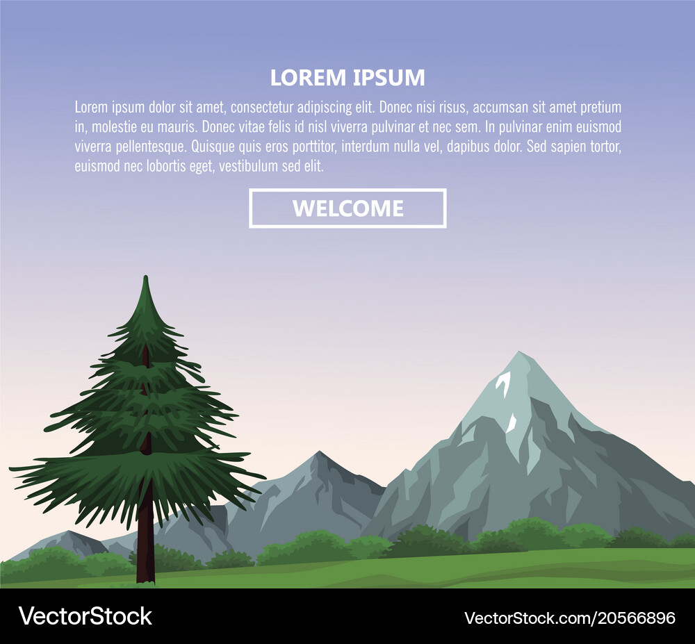 Beautiful landscape infographic Royalty Free Vector Image
