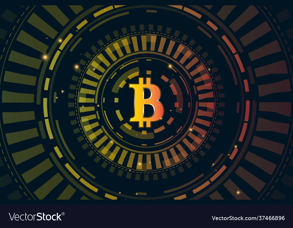 Bitcoin digital currency Royalty Free Vector Image