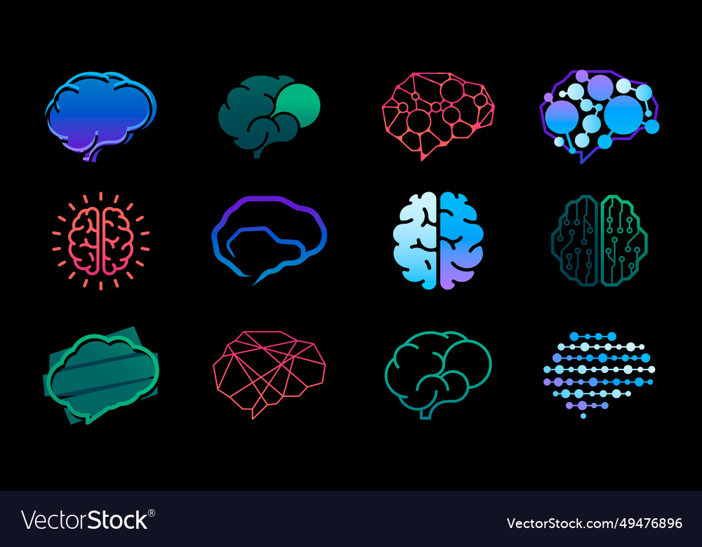 Brain idea logo creative intelligence concept Vector Image