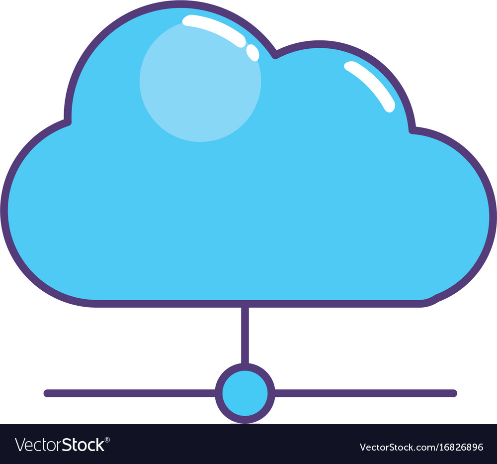 Cloud data connection network information Vector Image