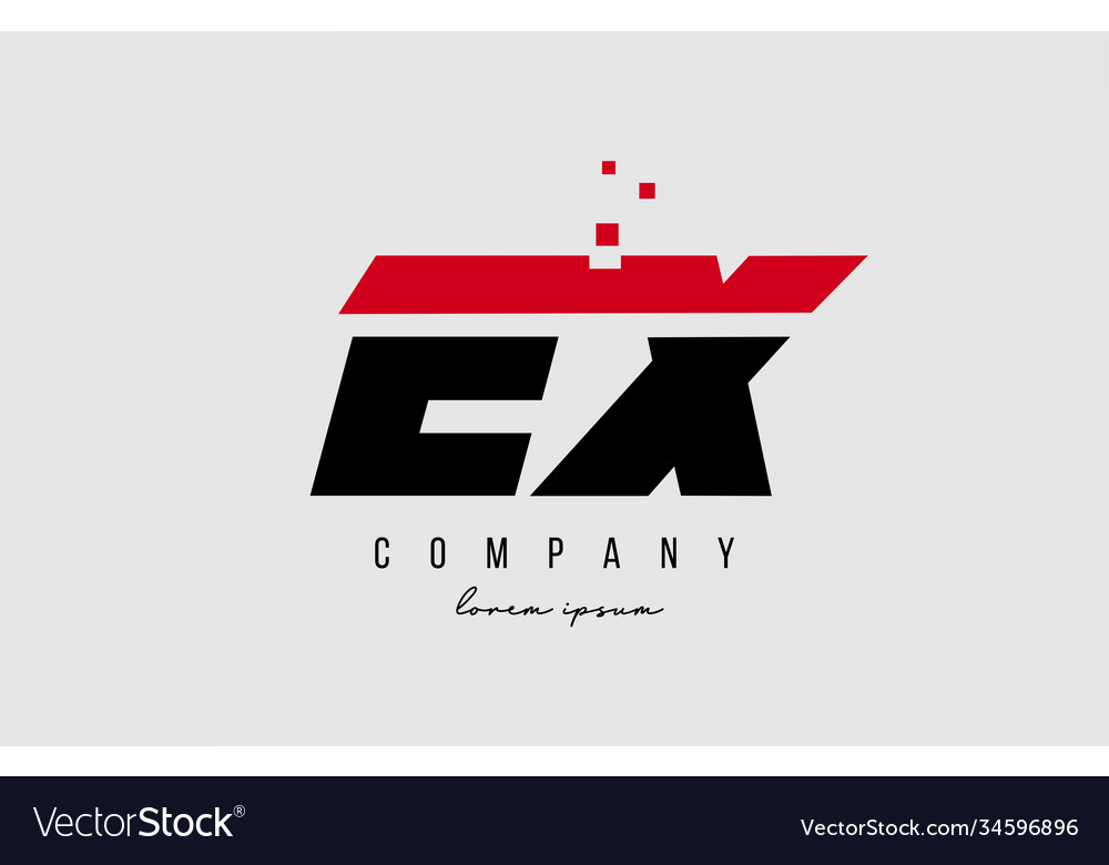 Ex e x alphabet letter logo combination in red Vector Image Ex e x alphabet letter logo combination in red Vector Image