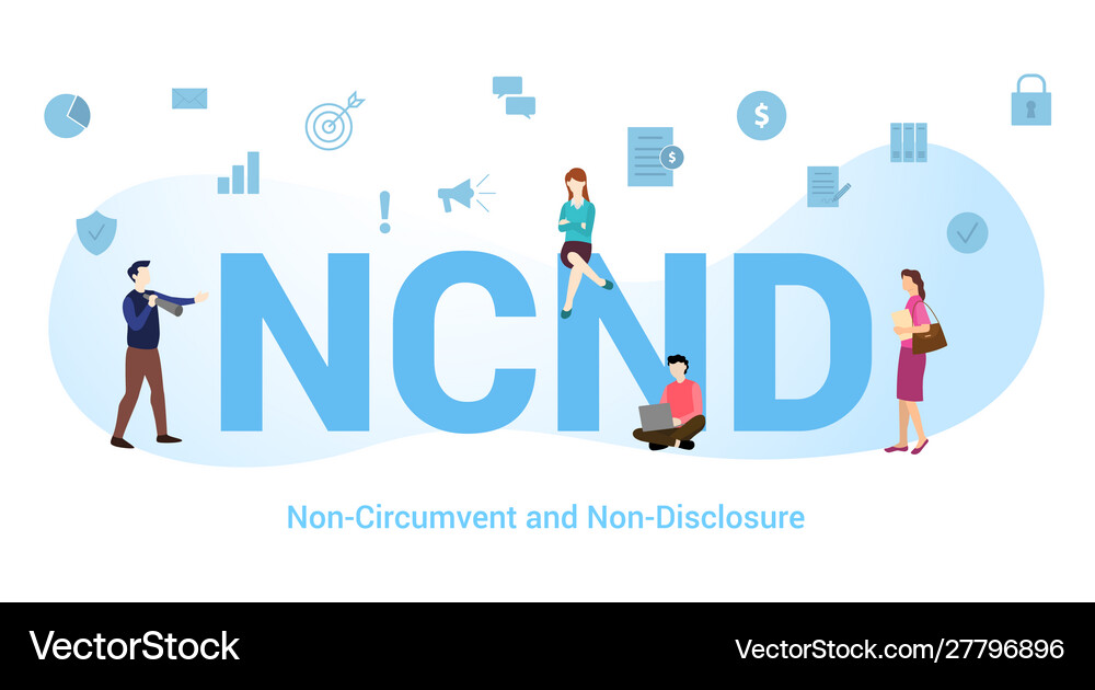 Ncnd concept with big word or text and team Vector Image