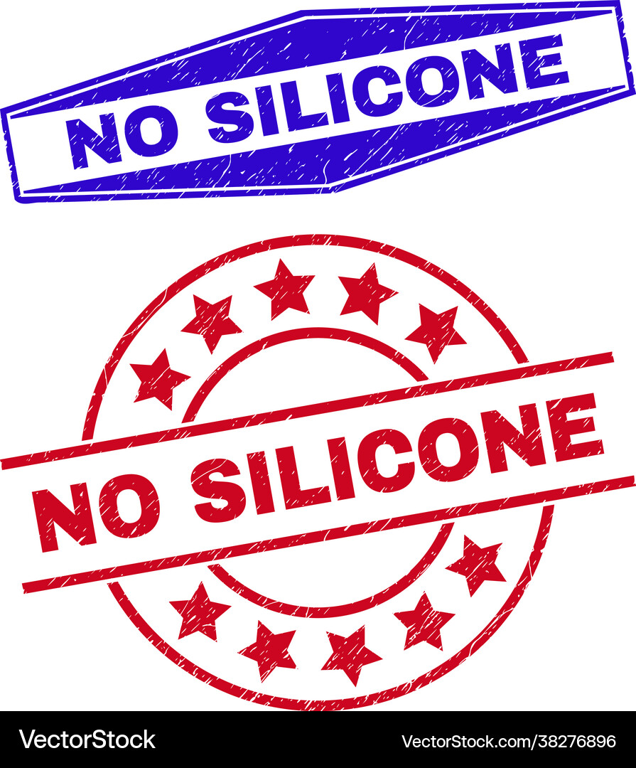 No silicone rubber watermarks in round and hexagon
