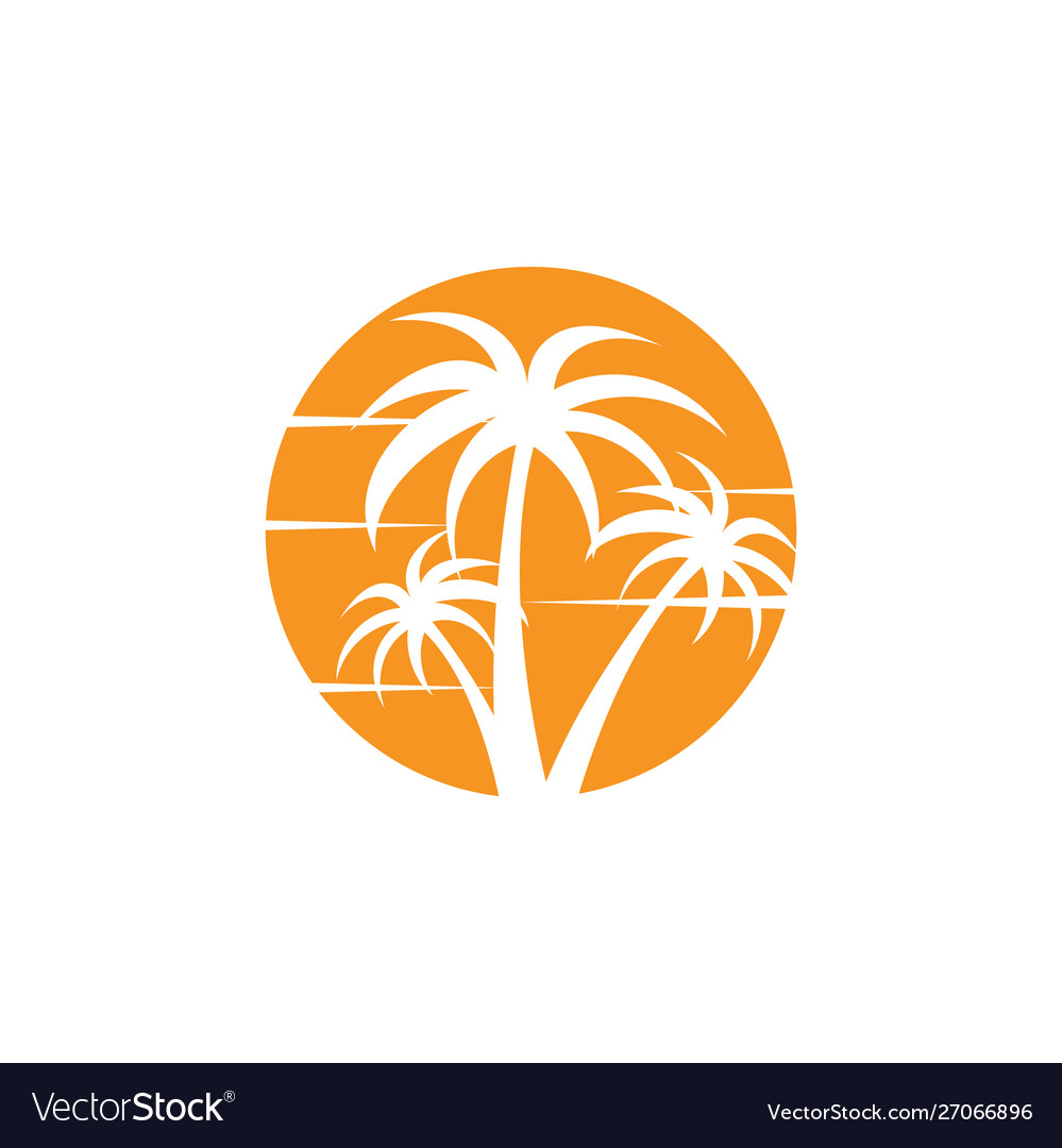 Palm tree graphic design template isolated Vector Image