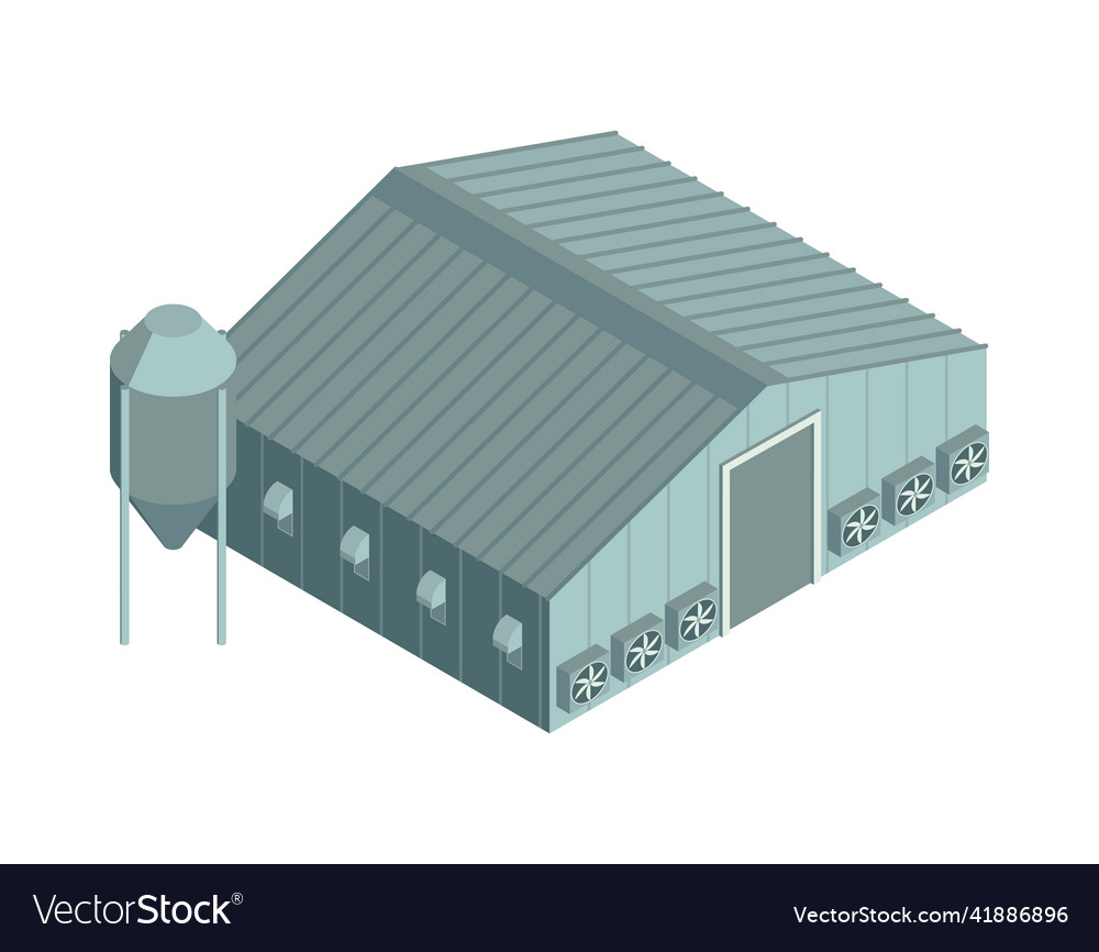 Poultry farm building composition Royalty Free Vector Image Poultry farm building composition Royalty Free Vector Image