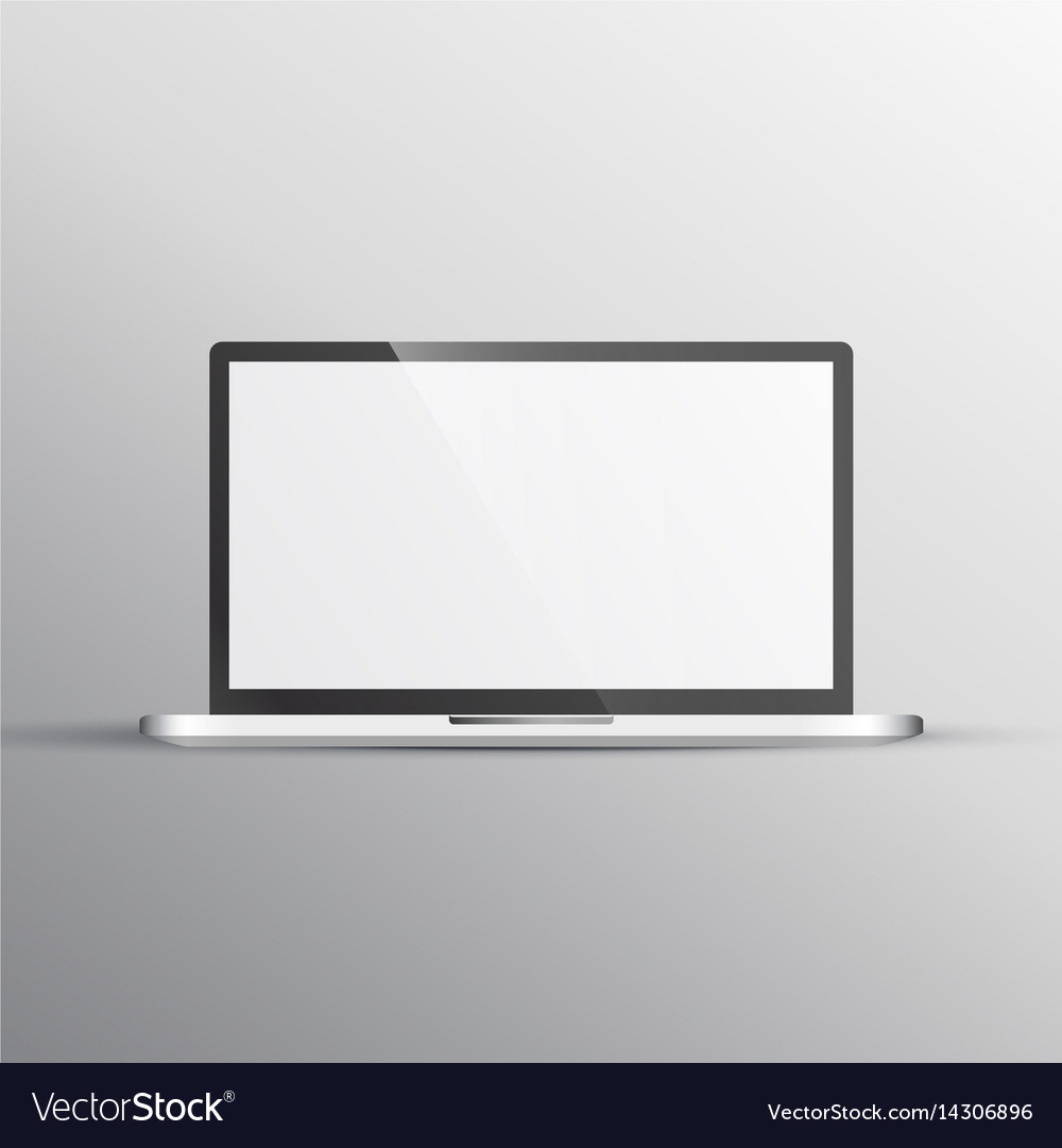 Realistic laptop computer mockup Royalty Free Vector Image