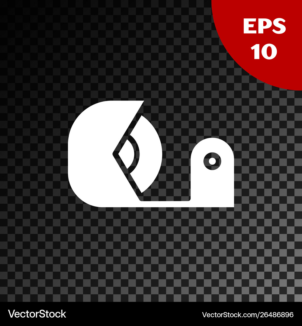 White scotch icon isolated on transparent dark Vector Image