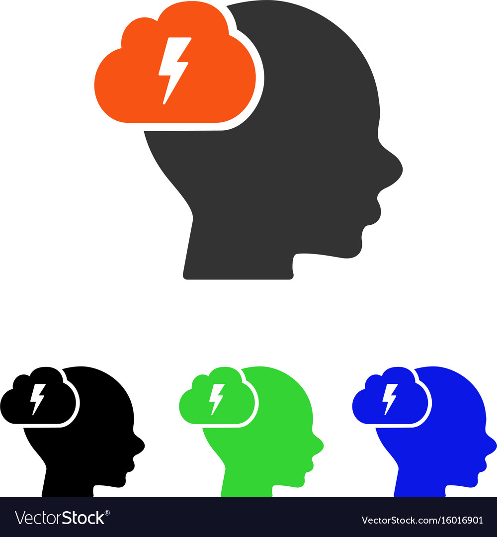 Brainstorm flat icon Royalty Free Vector Image