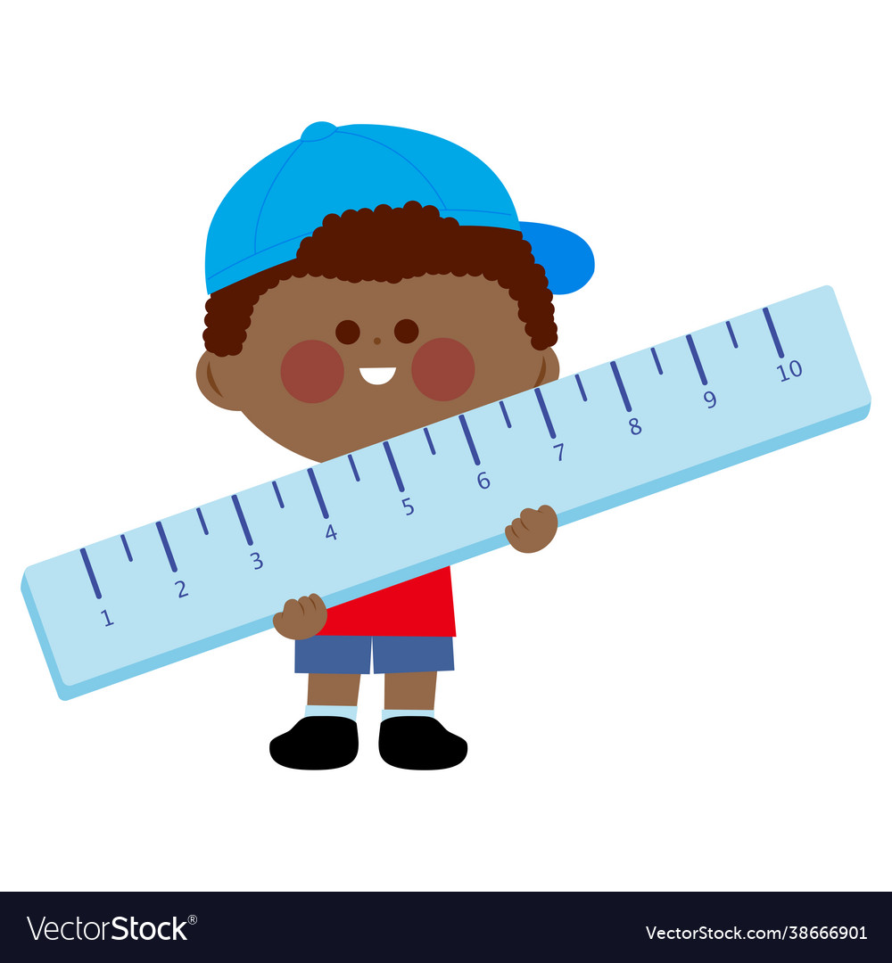 Child holding a ruler Royalty Free Vector Image Child holding a ruler Royalty Free Vector Image