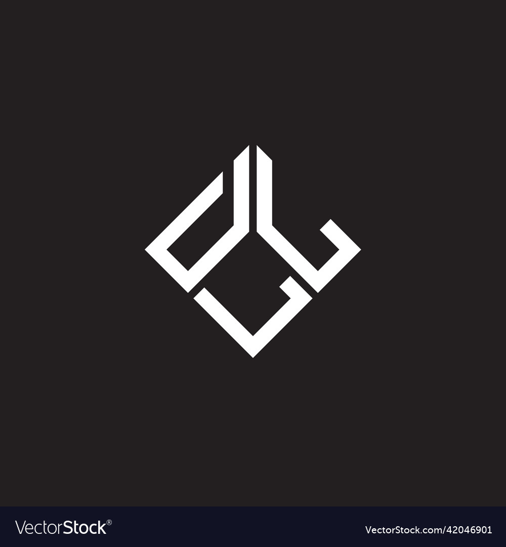 Dll letter logo design on black background Vector Image
