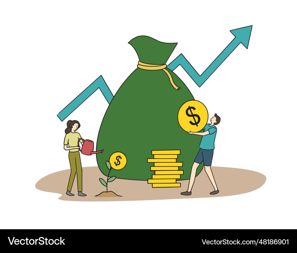 Finance growth Royalty Free Vector Image - VectorStock