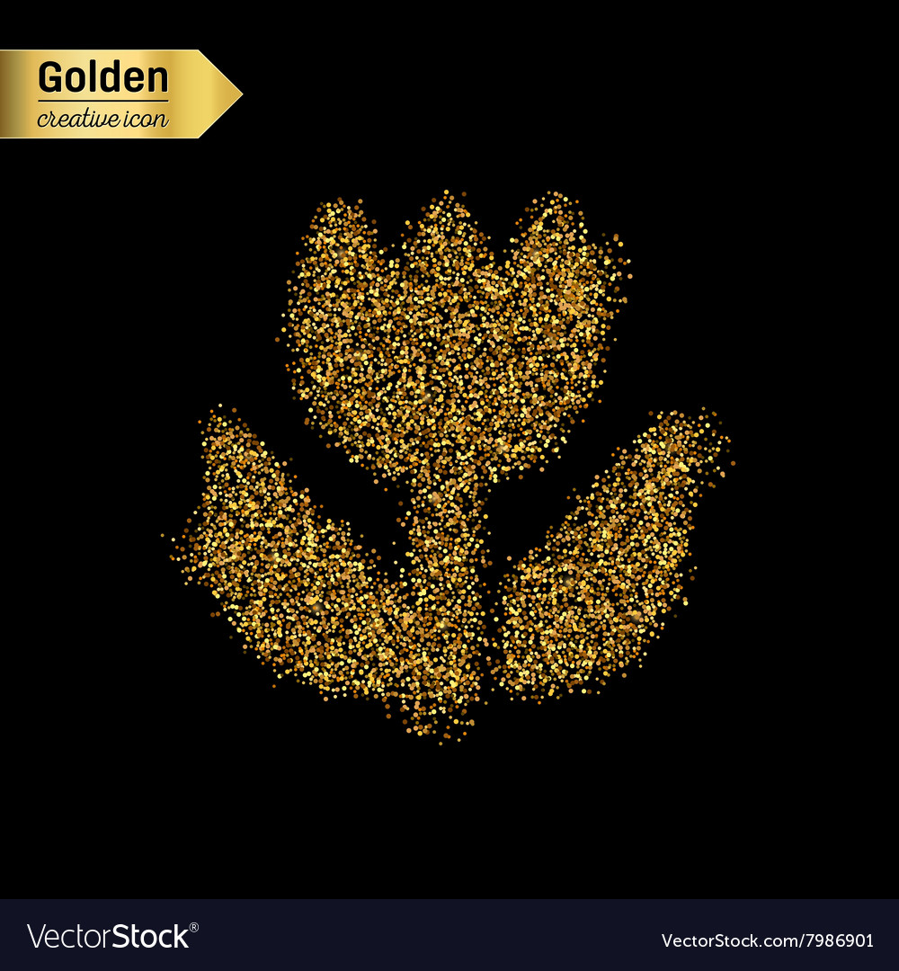 Gold glitter object Royalty Free Vector Image - VectorStock