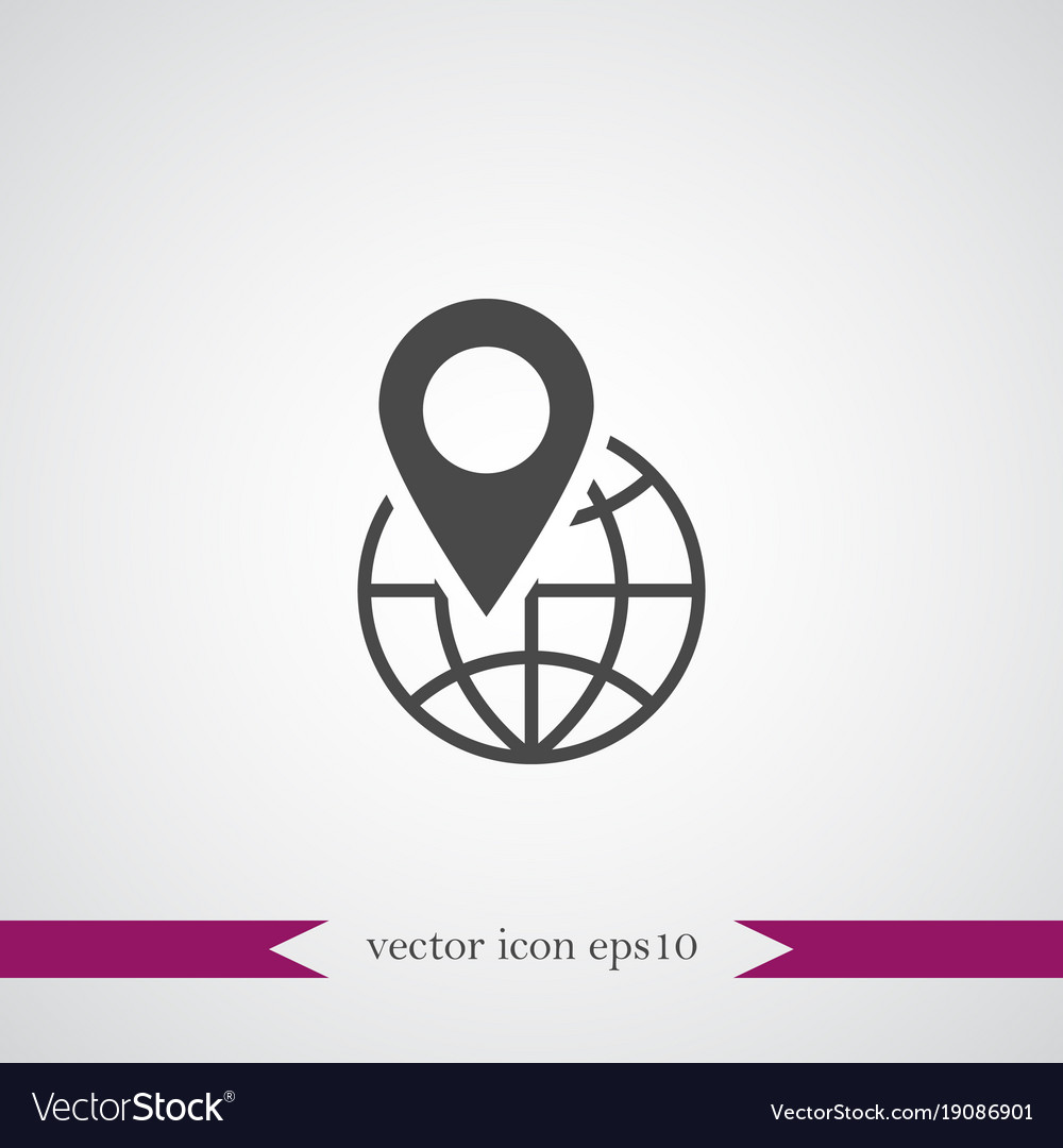 Location icon simple Royalty Free Vector Image