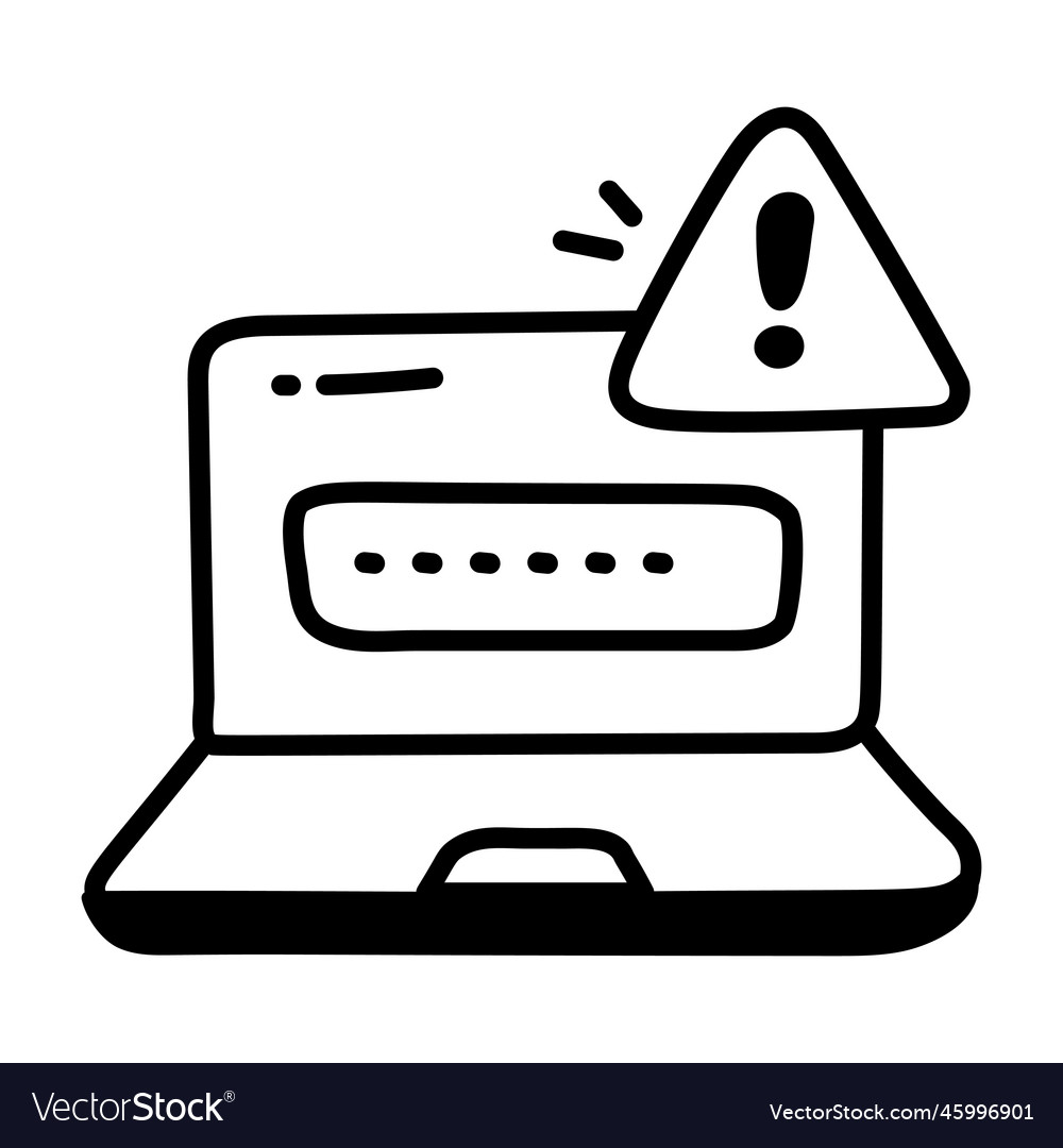 Password alert Royalty Free Vector Image - VectorStock