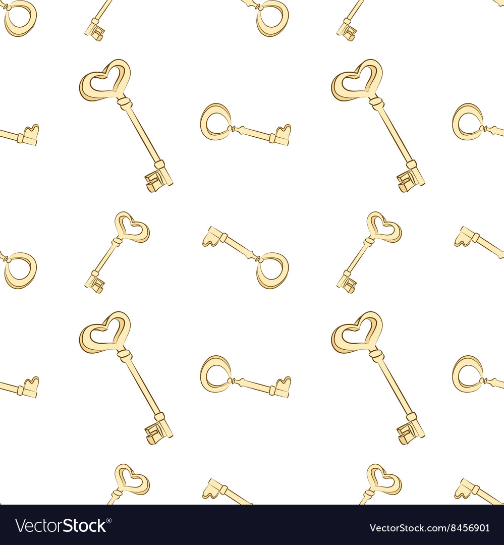 Seamless keys pattern Royalty Free Vector Image