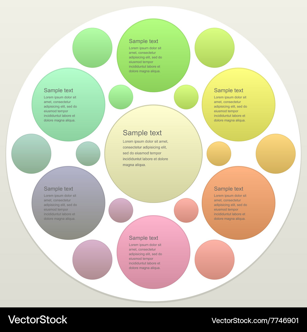 Six part business infographics template design Vector Image