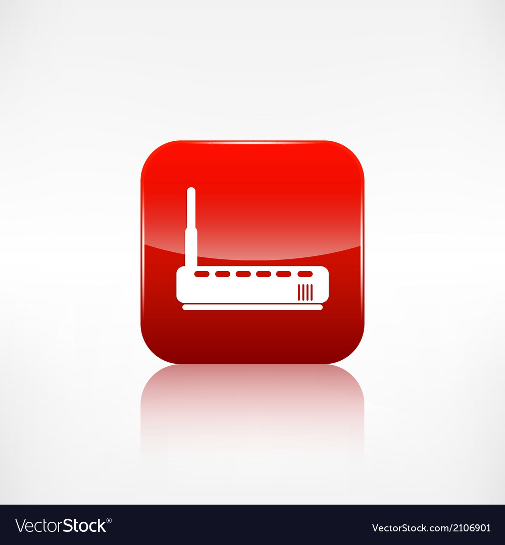 Wi fi router web icon application button Vector Image