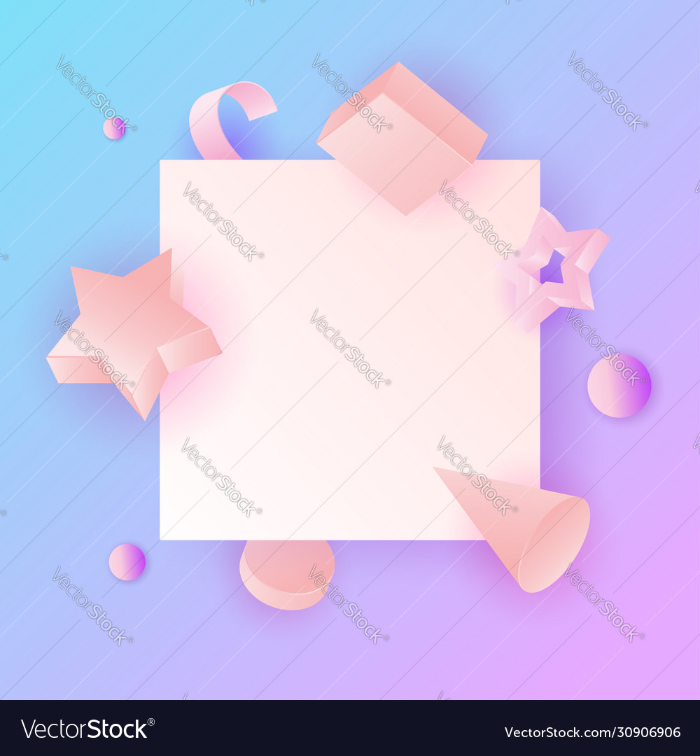 3d realistic primitives composition Royalty Free Vector
