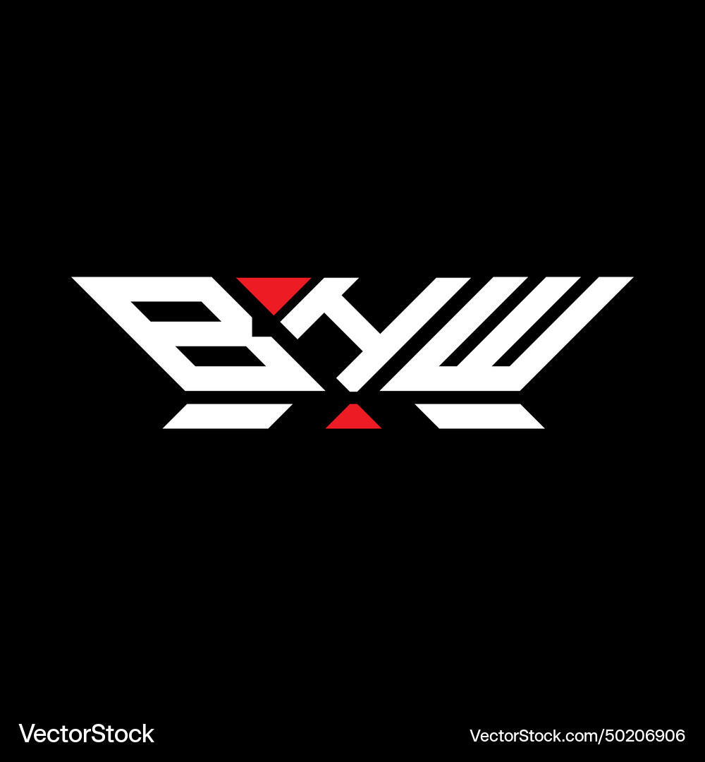 Bhw letter logo design simple and modern Vector Image