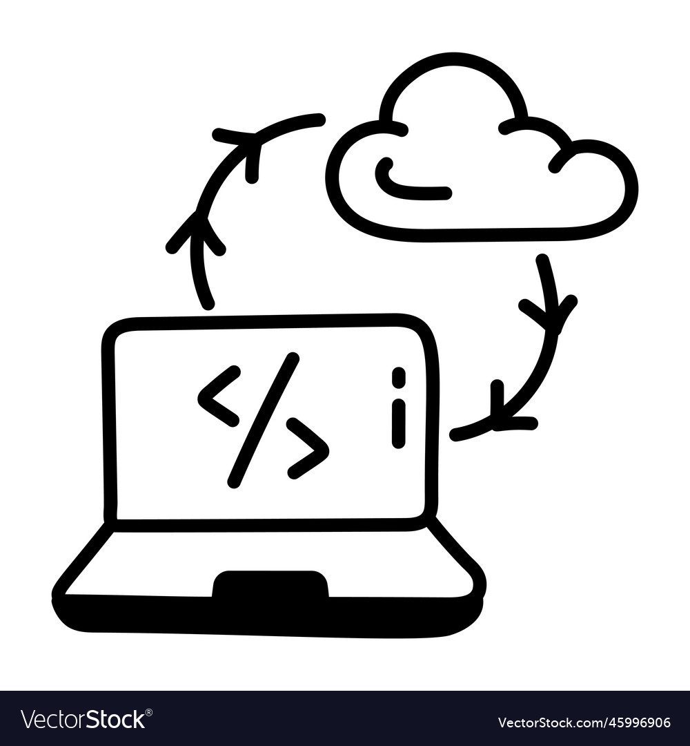 Cloud coding Royalty Free Vector Image - VectorStock