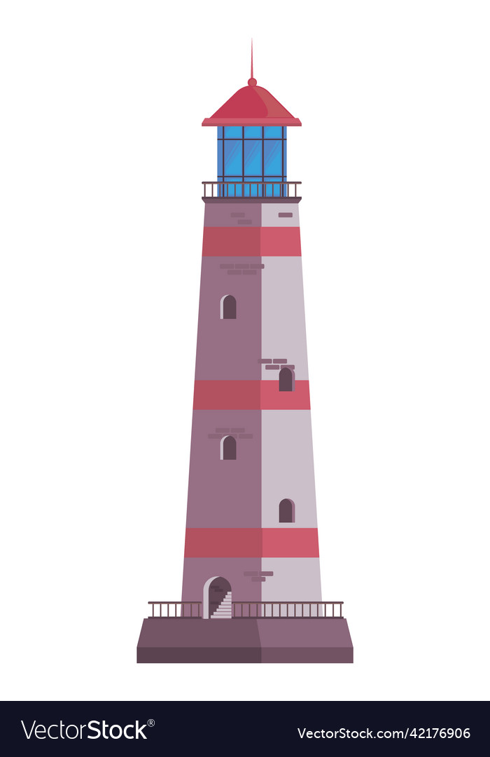 Colored lighthouse design Royalty Free Vector Image