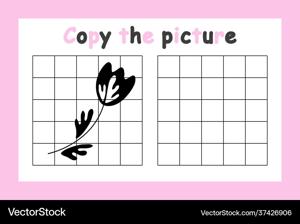Copy picture educational game for children Vector Image