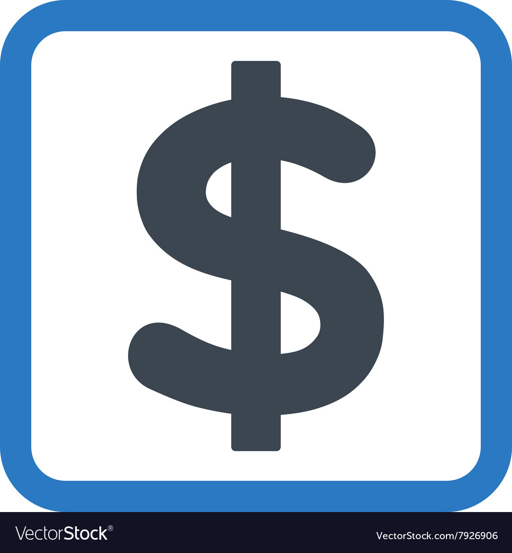 Dollar flat icon Royalty Free Vector Image - VectorStock