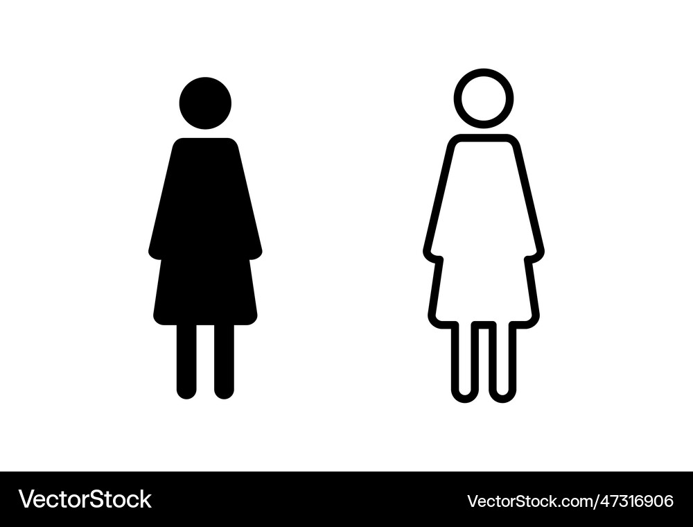Female icon set woman Royalty Free Vector Image