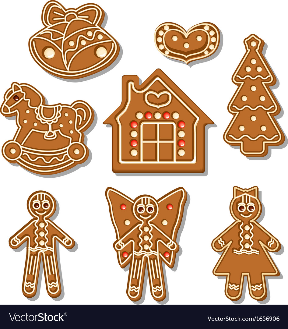 Gingerbread all Royalty Free Vector Image - VectorStock