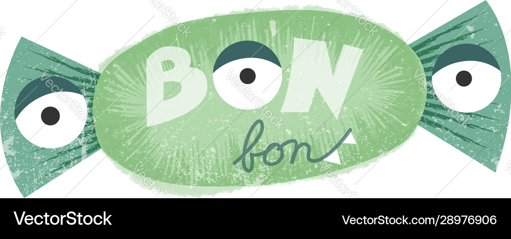 Graphic element to halloween cute three eyed Vector Image