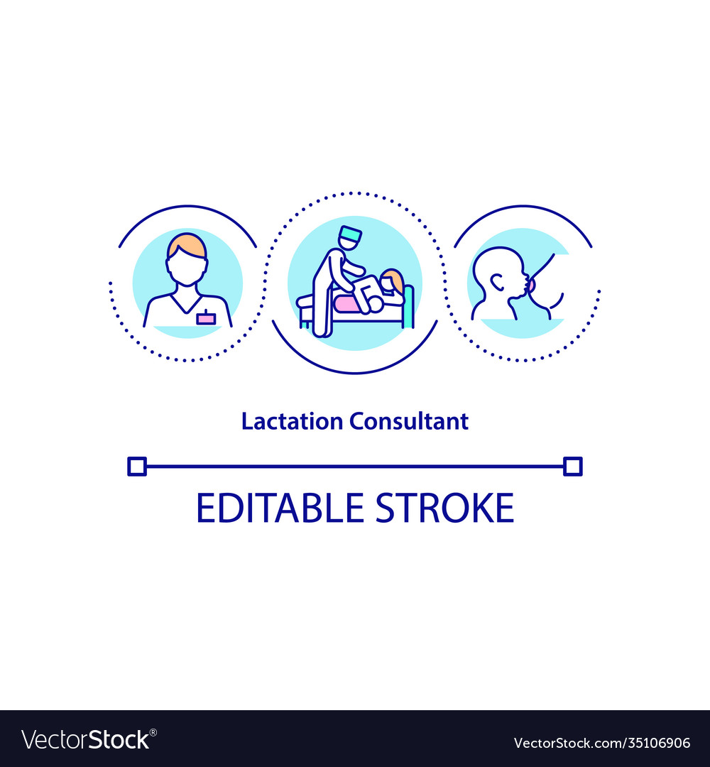 Lactation consultant concept icon Royalty Free Vector Image