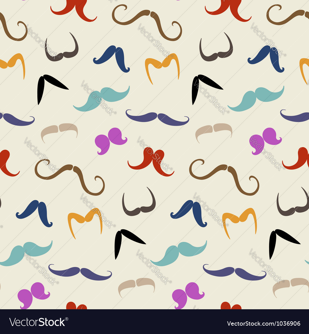 Mustaches pattern Royalty Free Vector Image - VectorStock