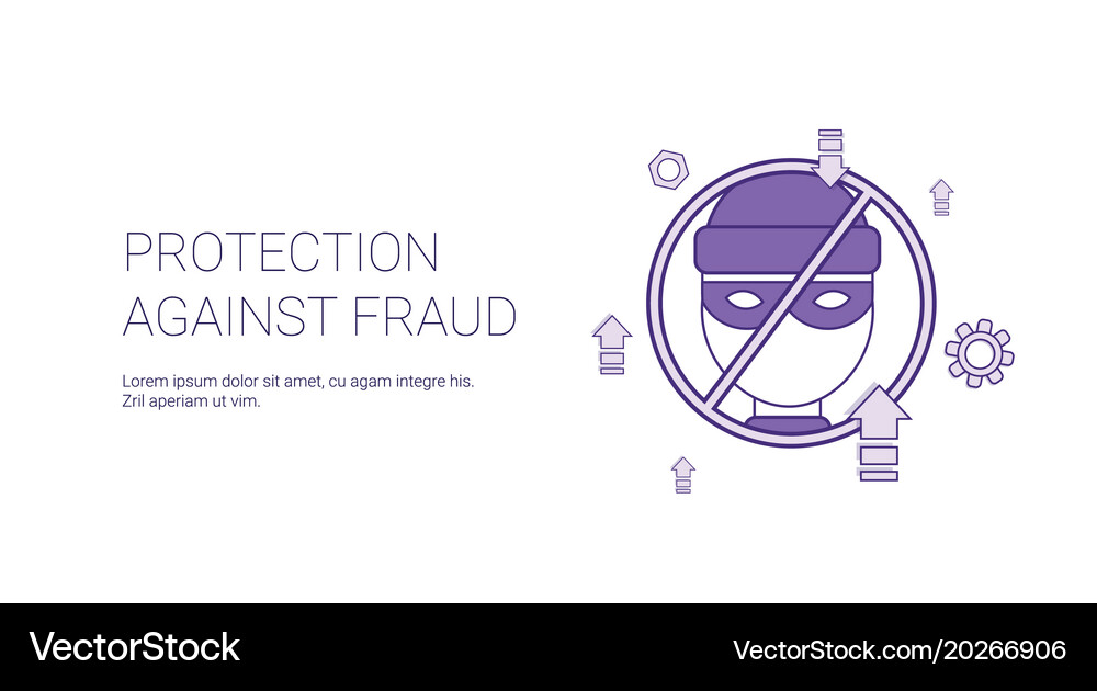 Protection against fraud template web banner Vector Image