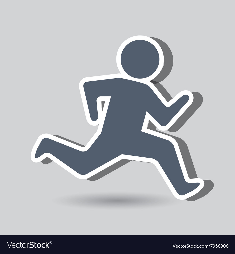 Runner avatar design Royalty Free Vector Image