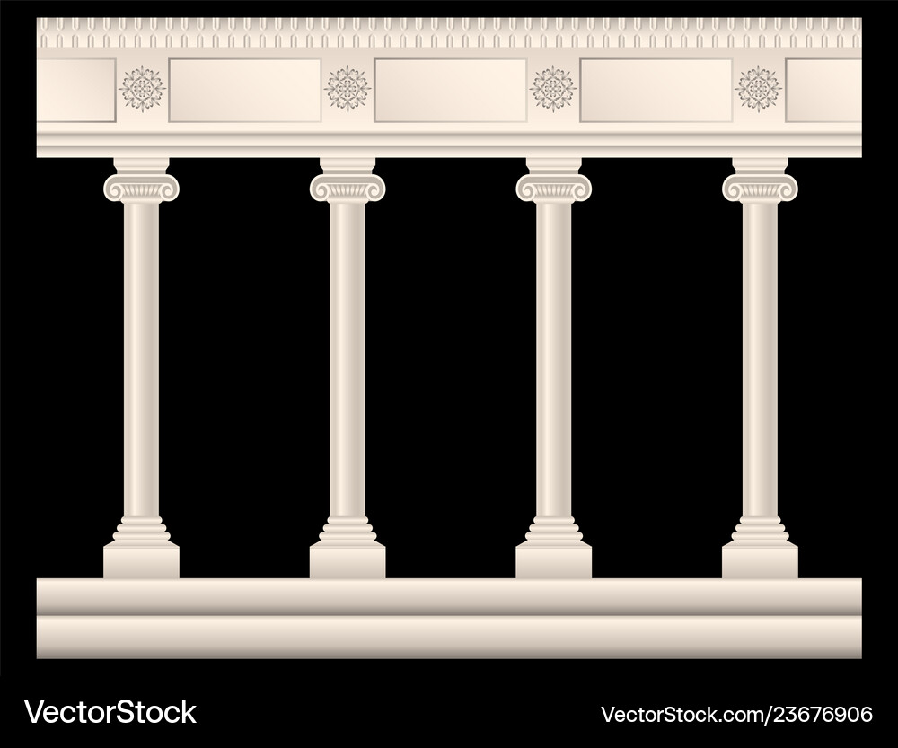 Set of stone columns in different styles isolated Vector Image