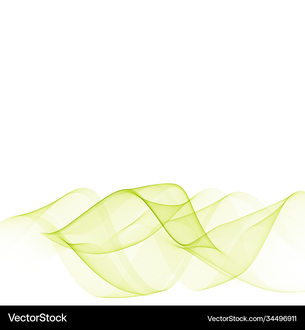 Abstract green wavy lines colorful Royalty Free Vector Image