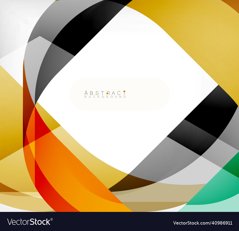 Abstract square shape with overlapping waves Vector Image