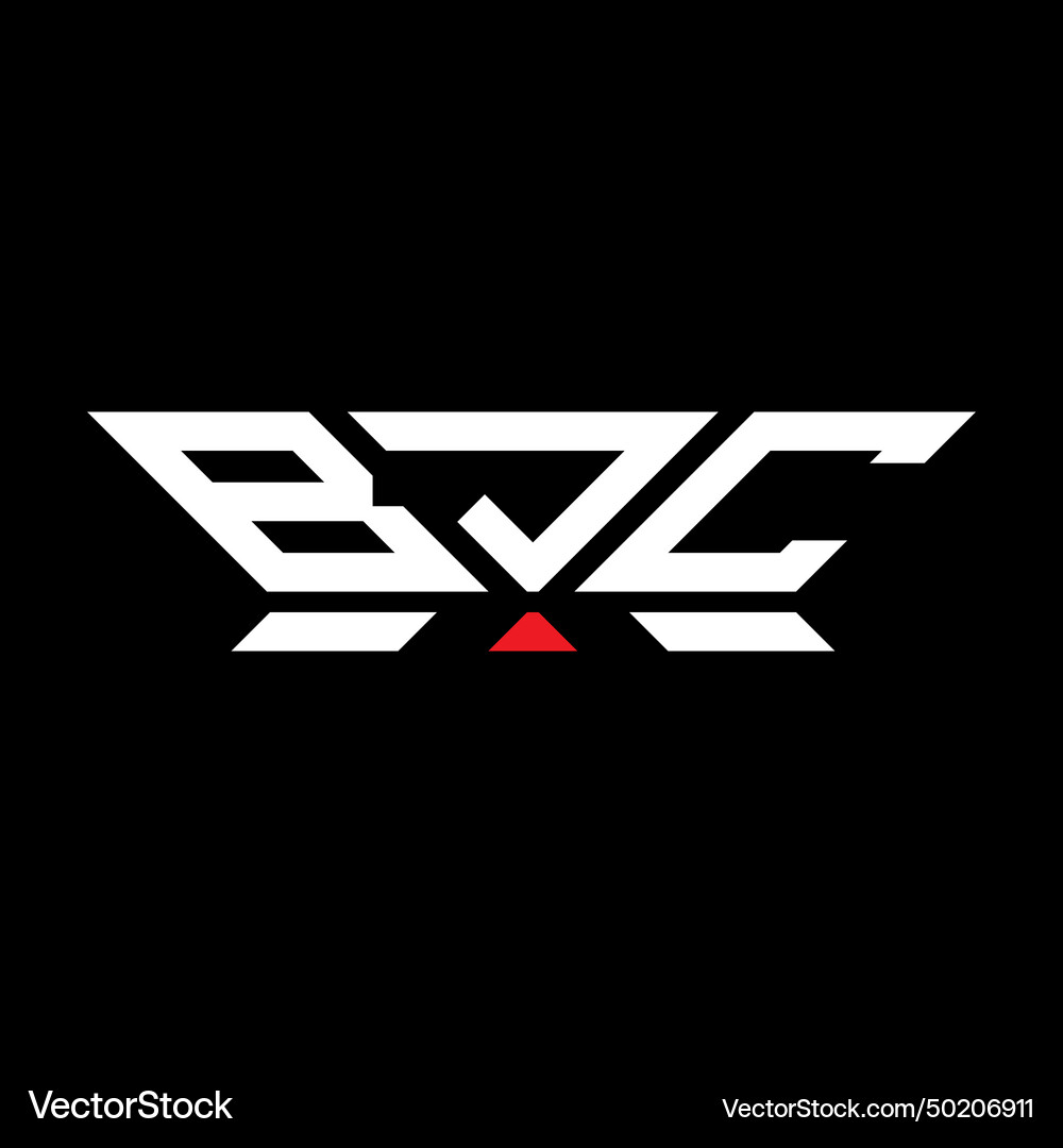 Bjc letter logo design simple and modern Vector Image