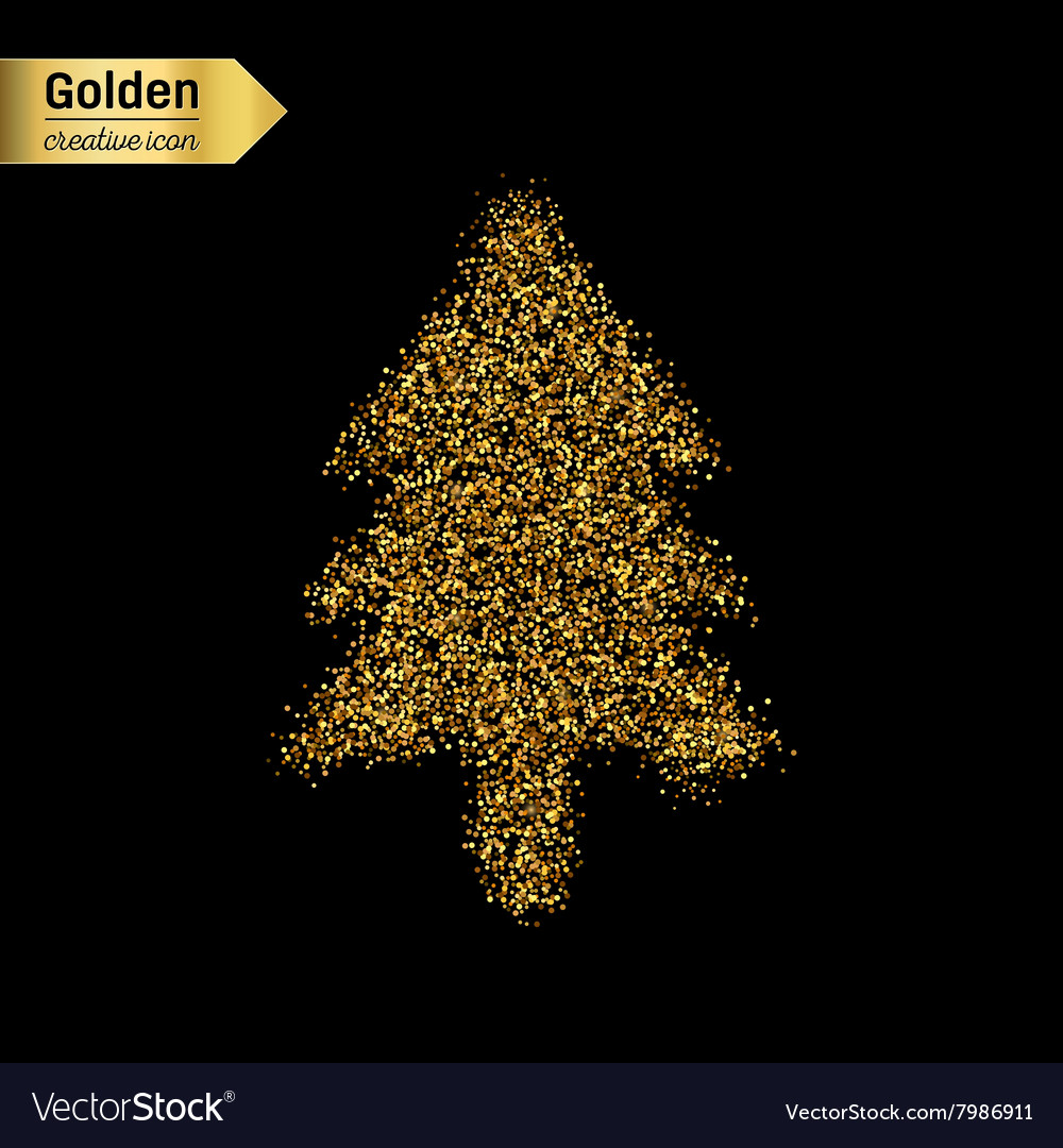 Gold glitter object Royalty Free Vector Image - VectorStock