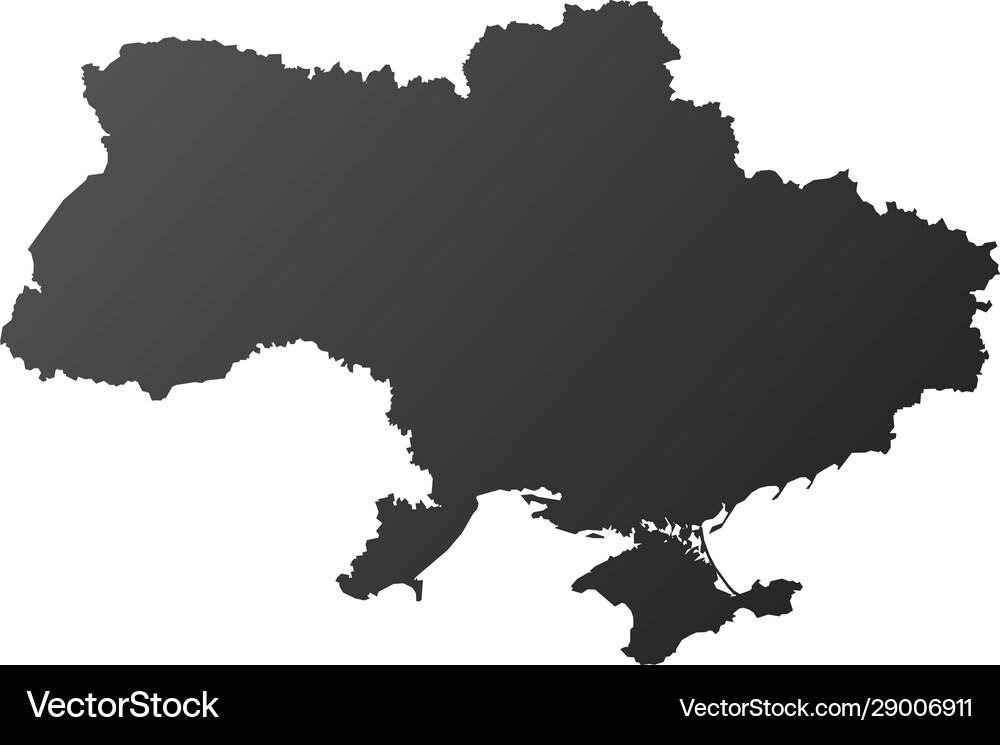 High detailed map ukraine icon isolated Royalty Free Vector