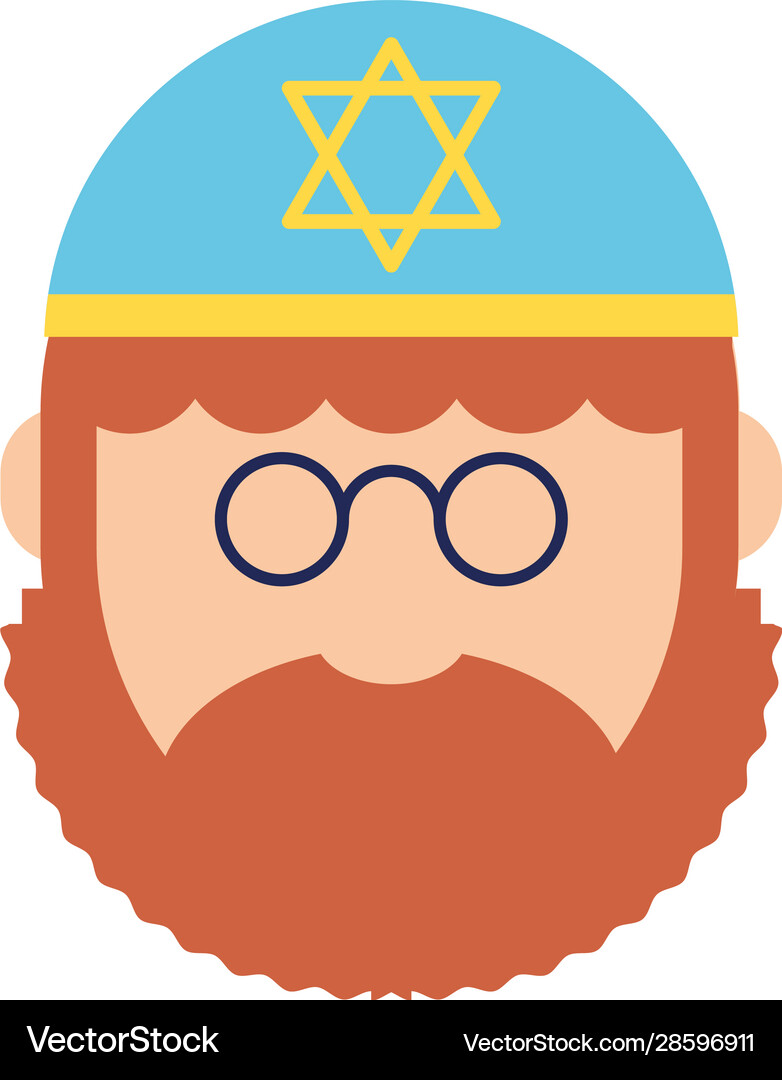 Isolated jewish man design Royalty Free Vector Image
