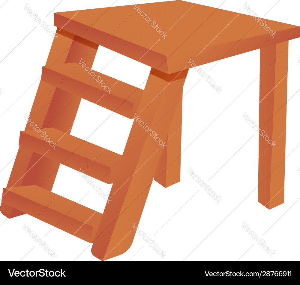 Library ladder icon cartoon style Royalty Free Vector Image