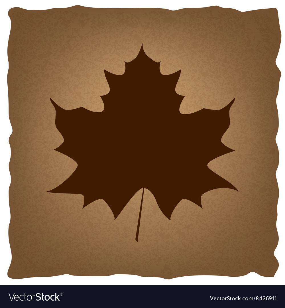 Maple leaf sign Royalty Free Vector Image - VectorStock