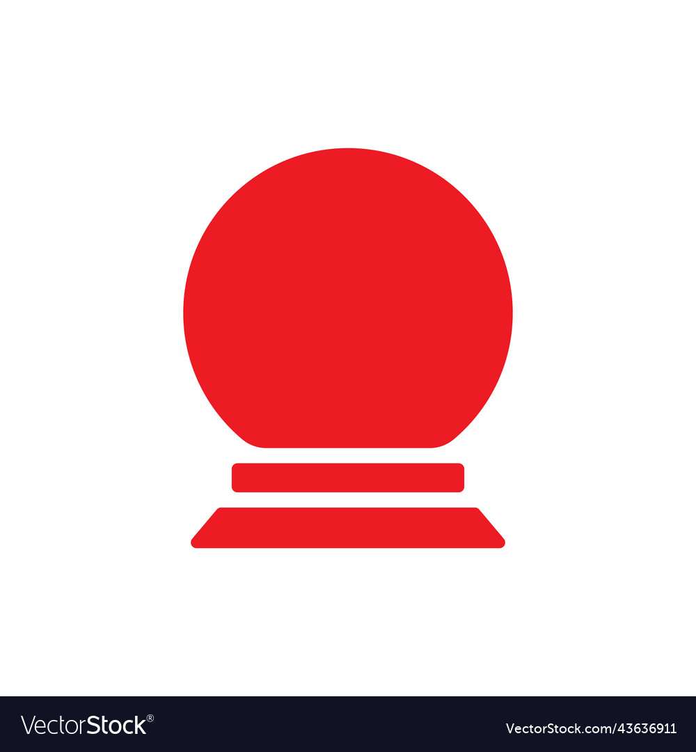 Red magic ball solid icon Royalty Free Vector Image