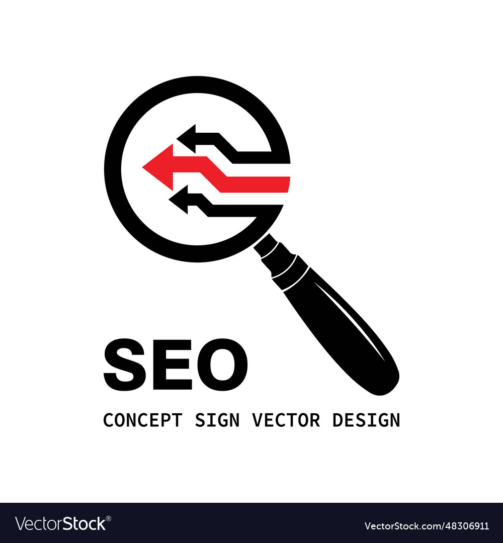 Seo - search engine optimization logo template Vector Image